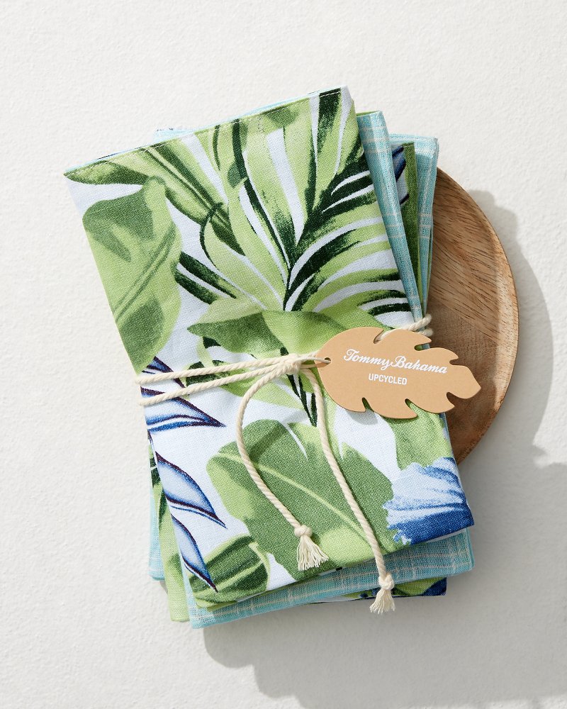 Ming Jade Reversible Upcycled Dinner Napkin Set