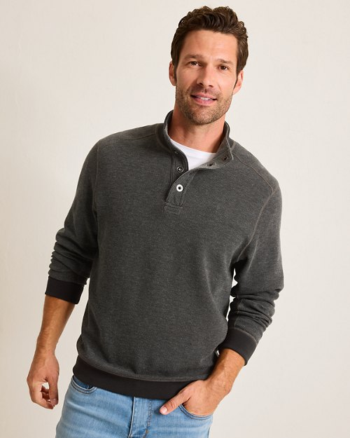 Flip Coast Reversible Snap Mock Sweatshirt Flip Coast Reversible Snap Mock Sweatshirt