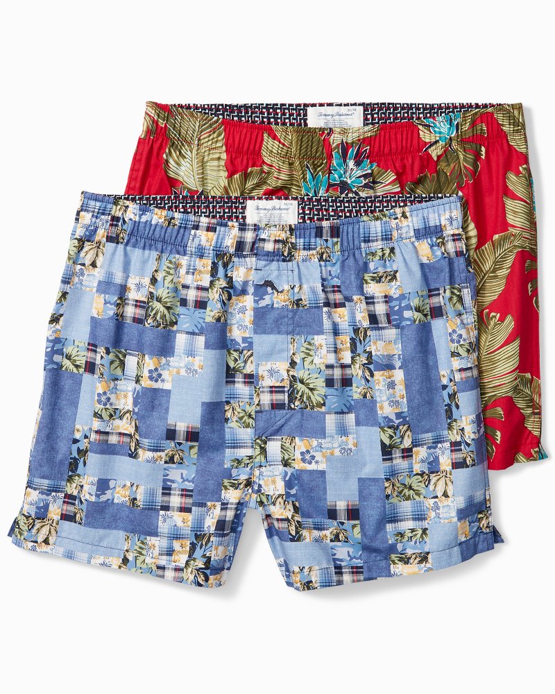 Hawaiian & Patchwork Woven Boxers
