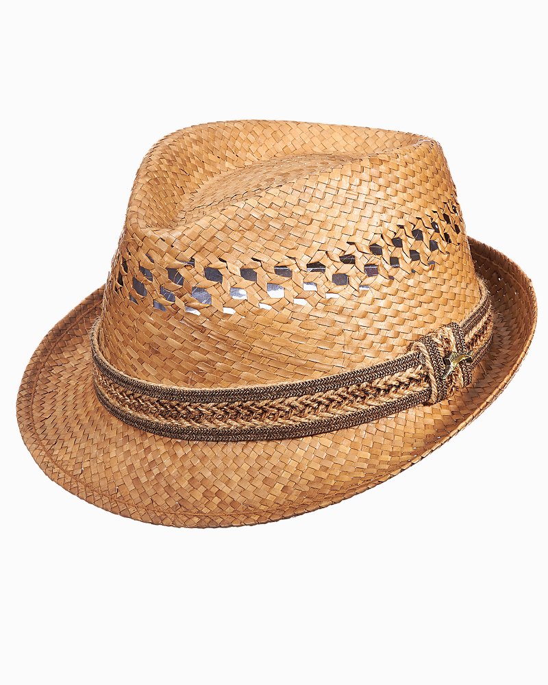 Buri Straw with Overlay Trim Fedora