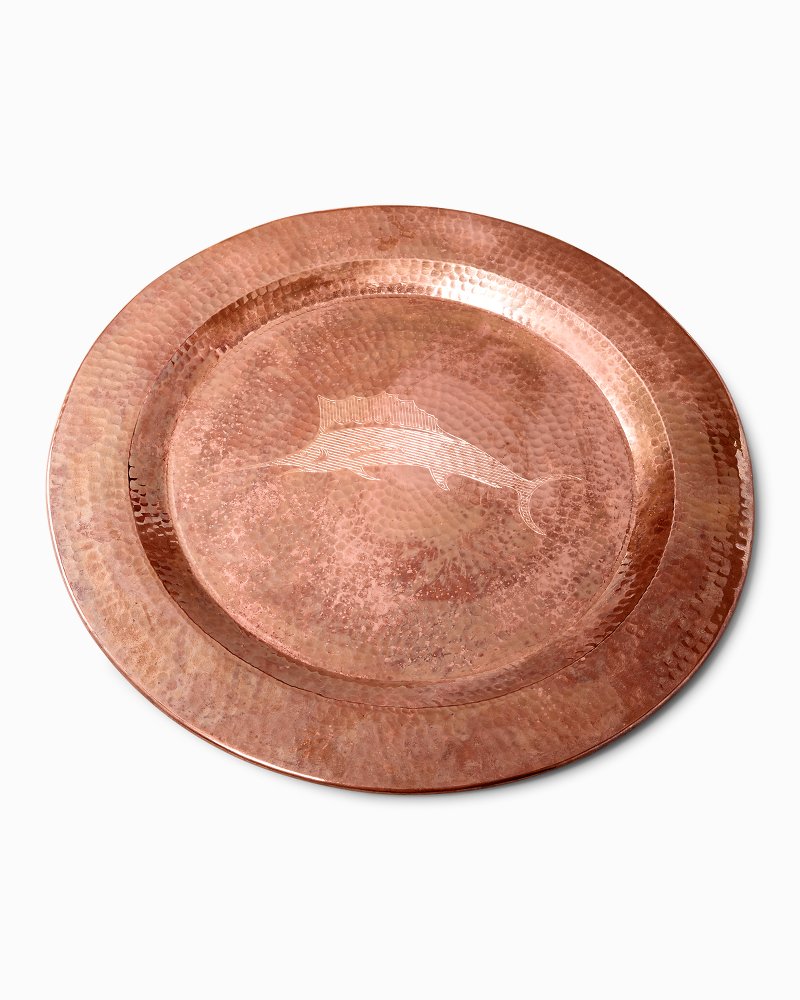 Etched Marlin Copper Platter