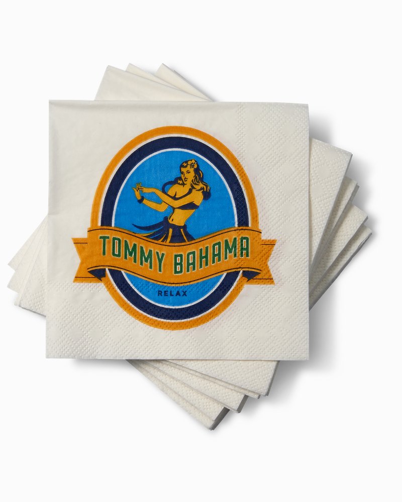 Hula Girl Beer Label Napkins