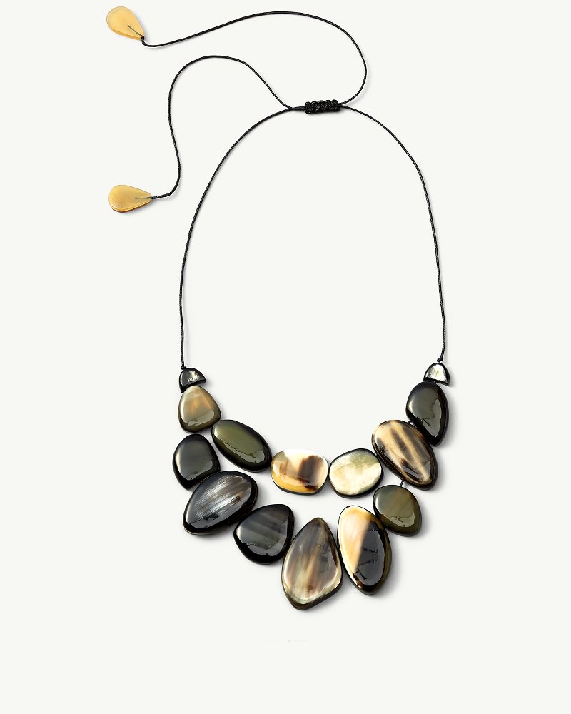 Rounded Horn Double-Strand Necklace