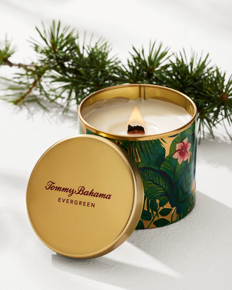 Evergreen 10.6-oz. Floral Embossed Candle Tin